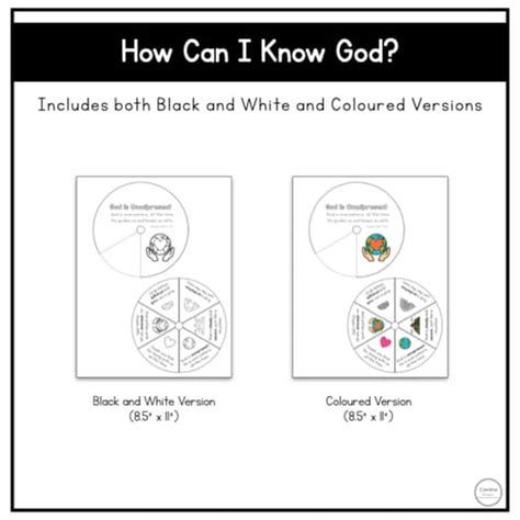 God Is Omnipresent Bible Colouring Wheel By Caroline Designs On
