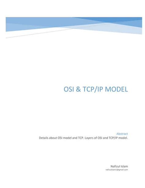 Osi And Tcp Model Pdf