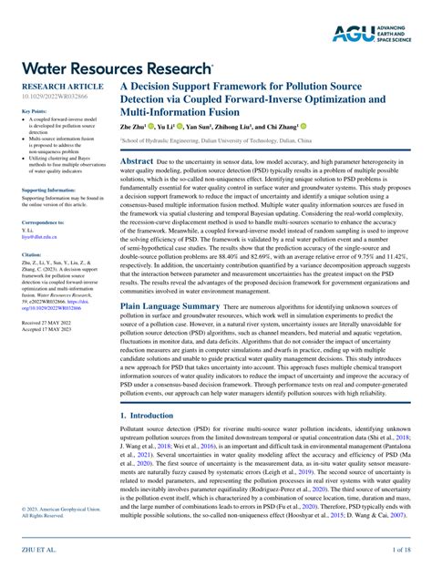 A Decision Support Framework For Pollution Source Detection Via Coupled ForwardInverse