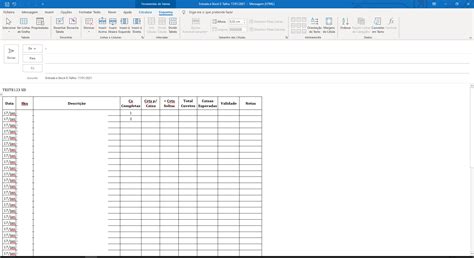 Excel Specific Columns Width Of A Mailitem Table In Outlook Using Vba And Html Stack Overflow