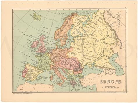 Europe Circa 1880 Wardmaps Llc