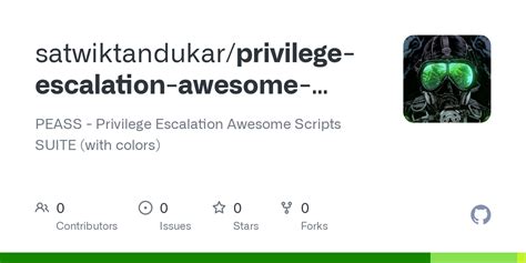 Github Satwiktandukarprivilege Escalation Awesome Scripts Suite