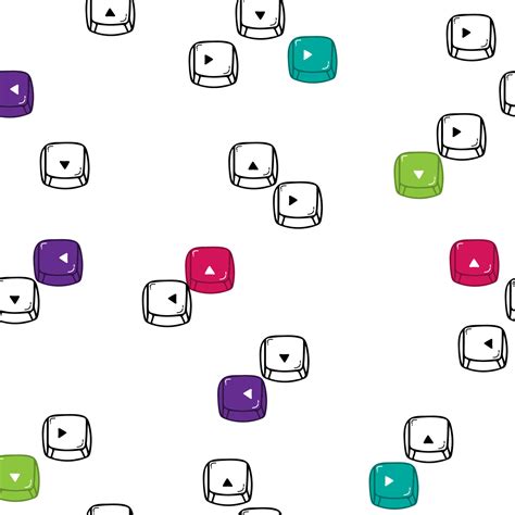Computer Keyboard Background Seamless Abstract Vector Pattern Texture