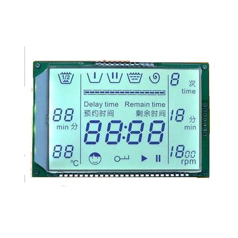 Custom Shaped LCD Screen STN LCD Display Module Blue Segment Dynamic Driving