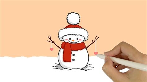 How To Draw A Cute Snowman In Procreate Easy Tutorial For Beginners Cute Snowmen