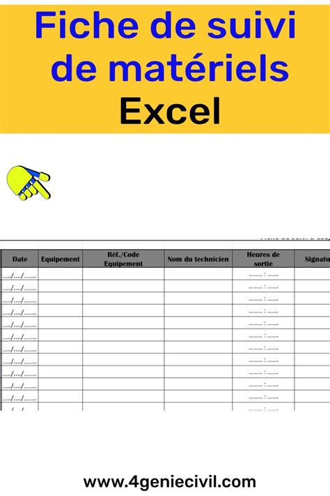 Fiche De Suivi Dusage De Matériels Excel How To Plan Labels Genies