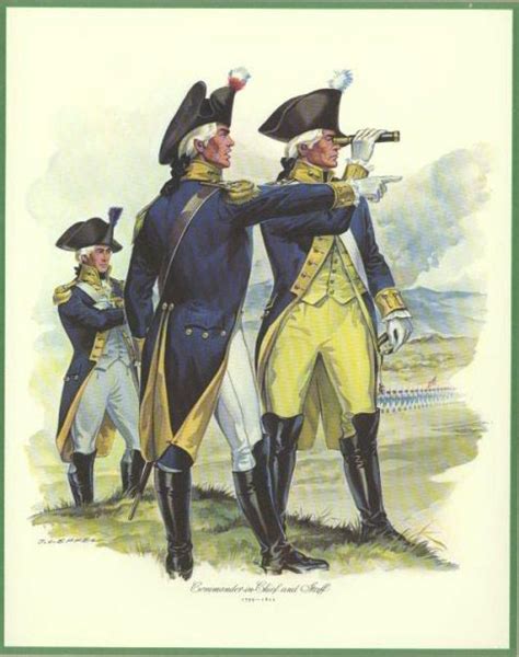 Uniforms Of The American Revolution Commander In Chief And Staff