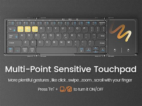 Mua Foldable Bluetooth Keyboard Wireless Portable Keyboard With Larger Touchpad Pocket Sized