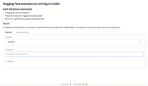 how to set up caikit and use hugging face models examples thomas