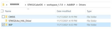 How To Add A Bsp To An Stm32cubeide Project Stmicroelectronics Community