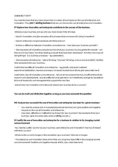 guidance for assignment 3 unit 1 guidance for p7 you need to show