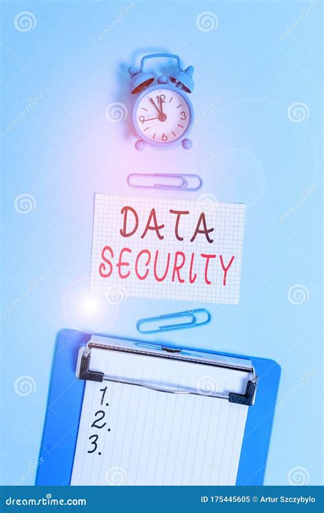 Word Writing Text Data Security Business Concept For The Process Of