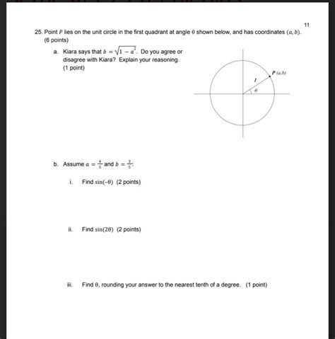 Answered Point P Lies On The Unit Circle In The First Quadrant At