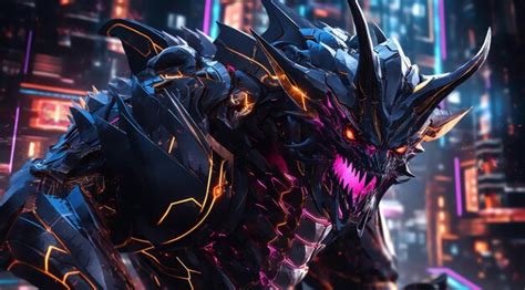 Premium Ai Image A Bull With A Purple Light On It