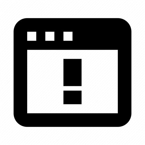 Alert Browser Caution Error Important Internet Warning Icon Download On Iconfinder
