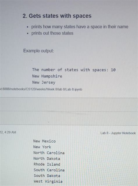 Solved Gets States With Spaces Prints How Many States Chegg