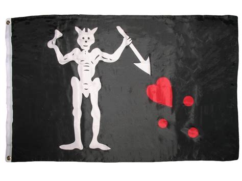 Edward Teach Pirate Flag Jolly Roger Pirate Flag Patch Iron On