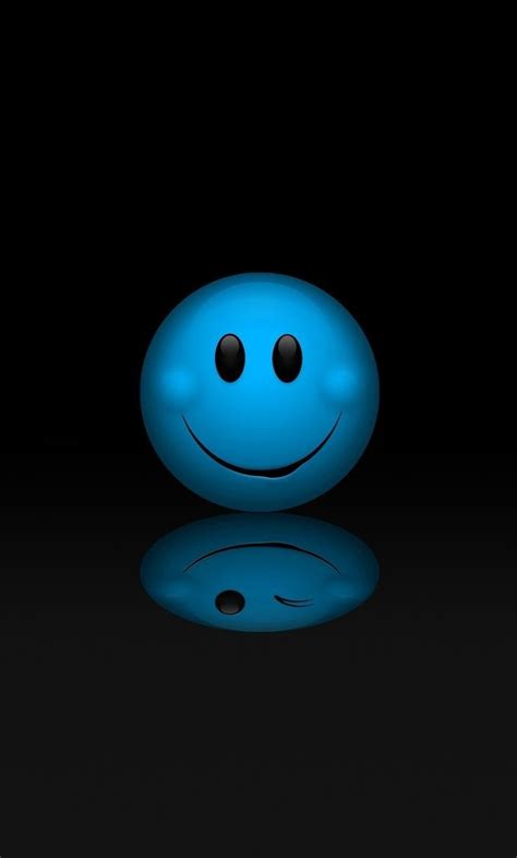 Blue Smiley Face Iphone Wallpaper Сотовый телефон обои Обои андроид