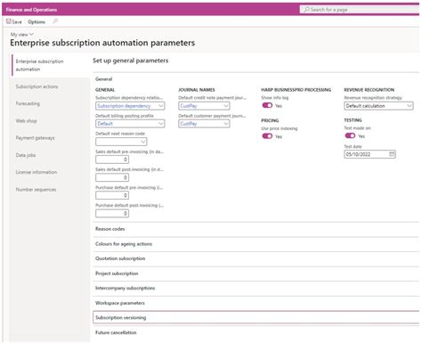 Configuring Subscription Management Parameters Bluefort Learn