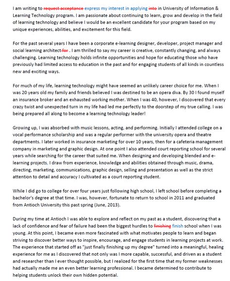 Ma Information And Learning Technology Letter Of Intent