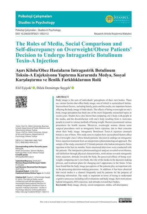 Pdf The Roles Of Media Social Comparison And Self Discrepancy On Overweightobese Patients