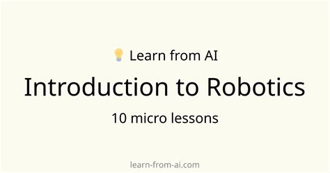 Introduction To Robotics