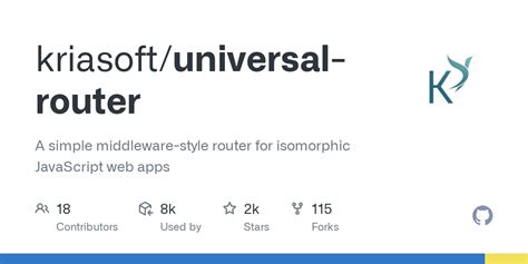 GitHub Kriasoft Universal Router A Simple Middleware Style Router For Isomorphic JavaScript