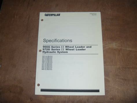 Cat Caterpillar 972g Ii Wheel Loader Hydraulic Specs Service Repair
