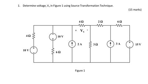 Solved 1 Determine Voltage V In Figure 1 Using Source