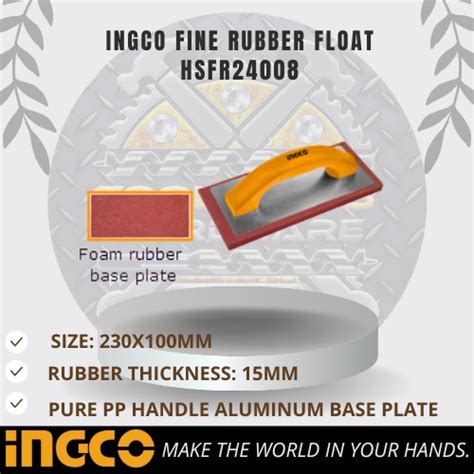 Ingco Fine Rubber Float 230x100mm Hsfr24008 Bn Ht BiÑan Shopee Philippines