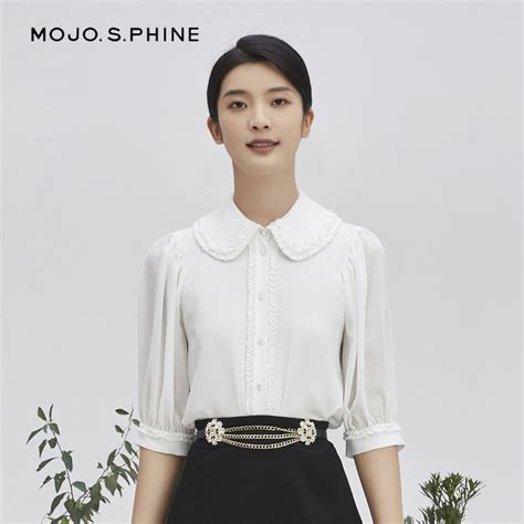 Mojo S．phine夏季梭织衬衫高级感小众百搭通勤上衣衬衫女 虎窝淘