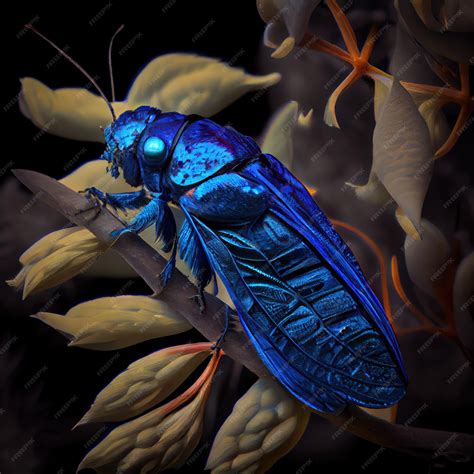 Premium Ai Image Blue Locust Generative Ai