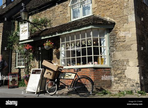 The Lacock Bakery Shop In The Village Of Lacock Wiltshire Uk Stock