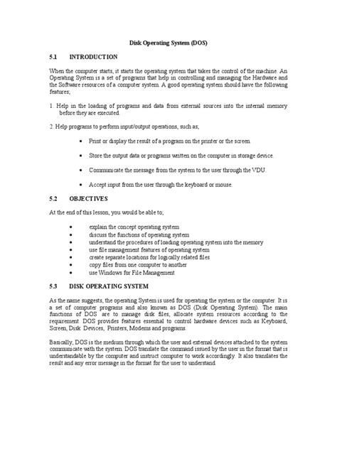 disk operating system dos 5 1 pdf booting computer file