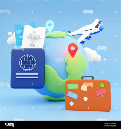 3d Render World Map 3d Render Direction Map 3d Rendering World Map On