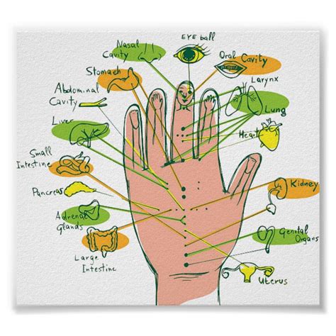 Hand Reflexology Chart Size 6x55 Pool Party Birthday Invitations