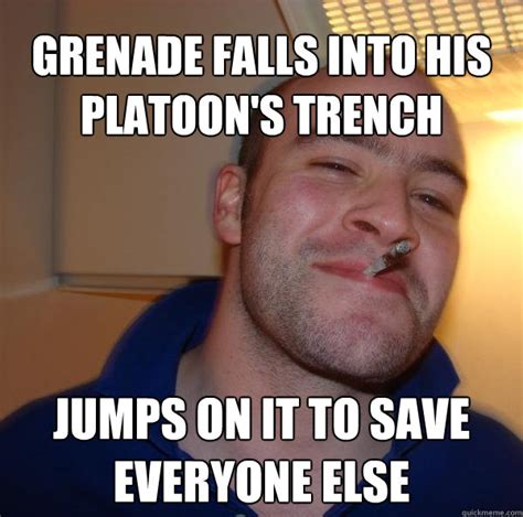 Grenade Falls Into His Platoons Trench Jumps On It To Save Everyone
