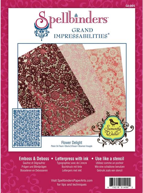 Spellbinders Grand Impressabilities Flower Delight Template