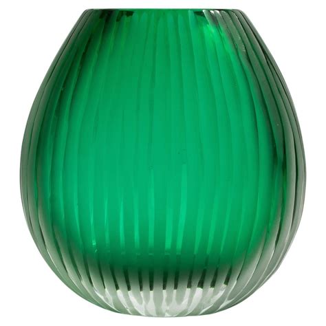 Hand Blown Murano Vase Suprime In Emerald Green Small For Sale At 1stdibs