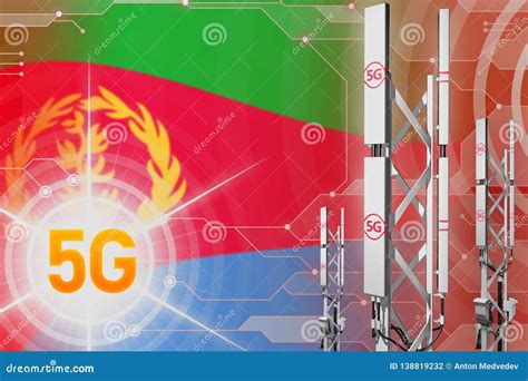 Phone With Eritrean Flag Communication Services In Eritrea Concept 3d Rendering Royalty Free