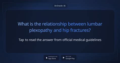 What Is The Relationship Between Lumbar Plexopathy And Hip Fractures