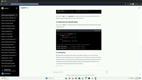 Python Function Arguments Optional Youtube