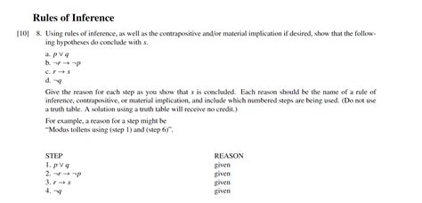 Solved Rules Of Inference 10 8 Using Rules Of Inference