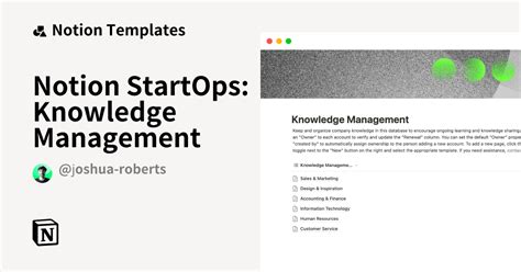 Notion Startops Knowledge Management Template Notion Marketplace