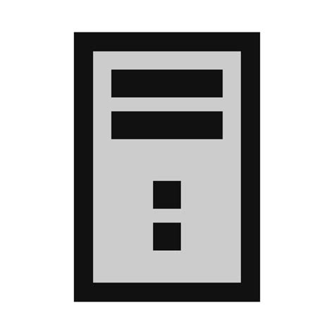 Tower Computer Cpu Desktop Case Unit Pc Icon Download On Iconfinder