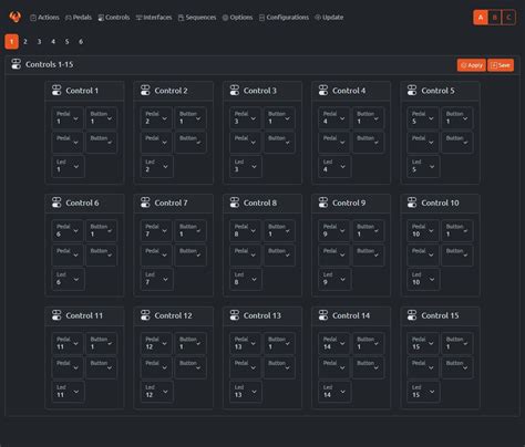 Controls Setup Pedalinomini