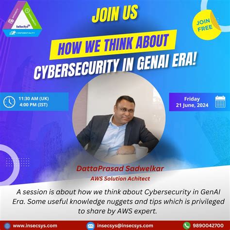 Insecsys On Linkedin Cybersecurity Genai Dive Future Aws Solution Architect Insights…