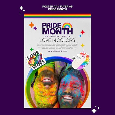 Free Psd Pride Month Poster Template