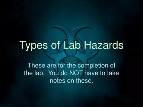 PPT Types Of Lab Hazards PowerPoint Presentation Free Download ID 1759300