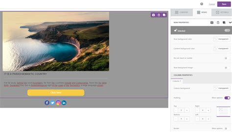 Changing Row Properties